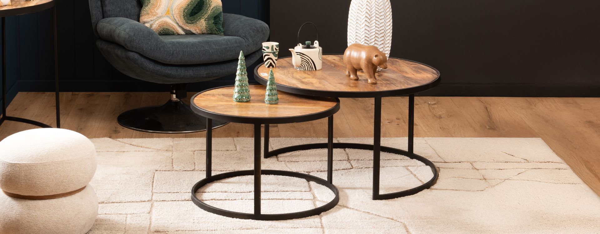 La table basse gigogne ronde, tendance absolue au salon